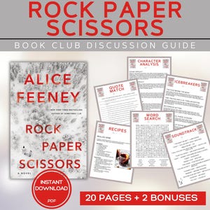 Rock Paper Scissors Book Club Guide Book Club Games Book Discussion ...