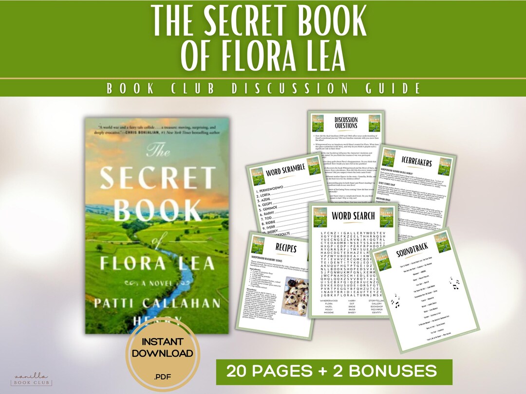 The Secret Book of Flora Lea Book Club Guide Book Club Games Book ...