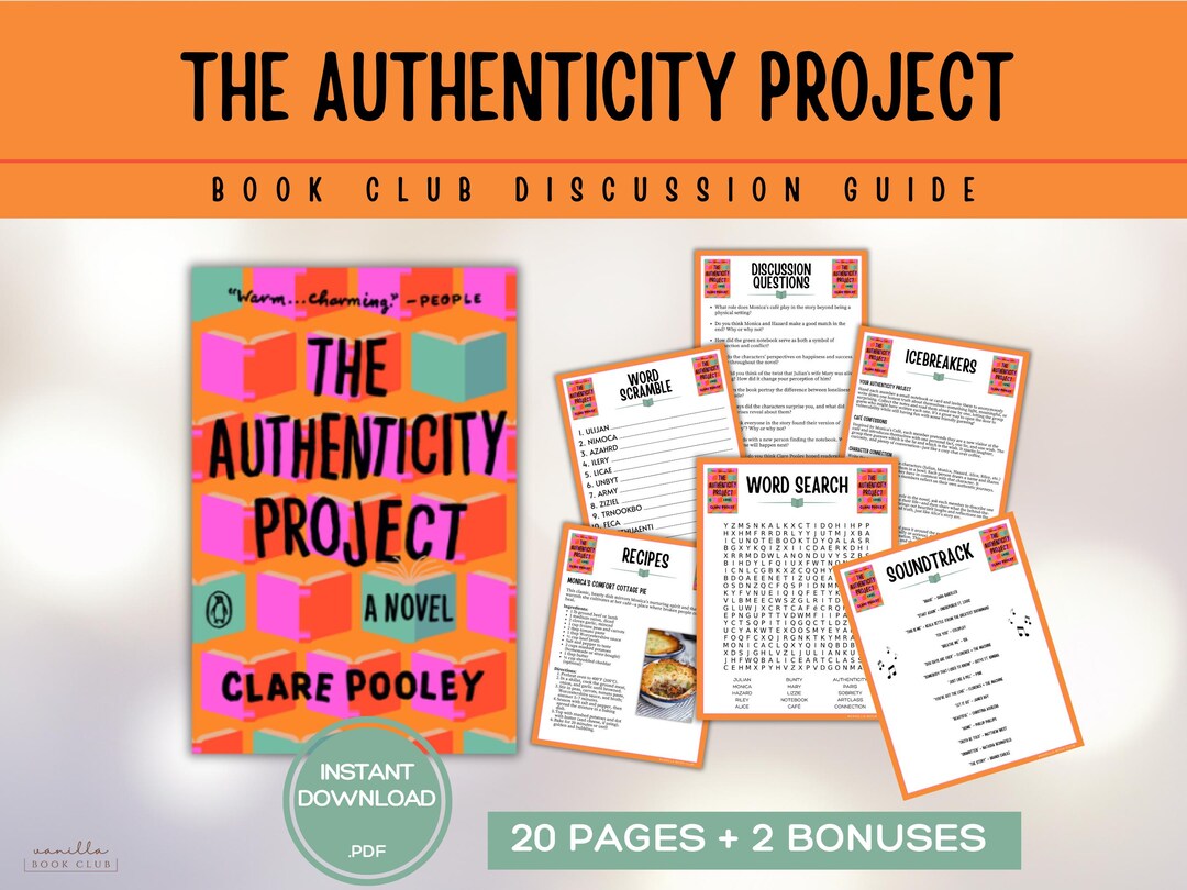 The Authenticity Project Book Club Guide Book Club Games Book ...