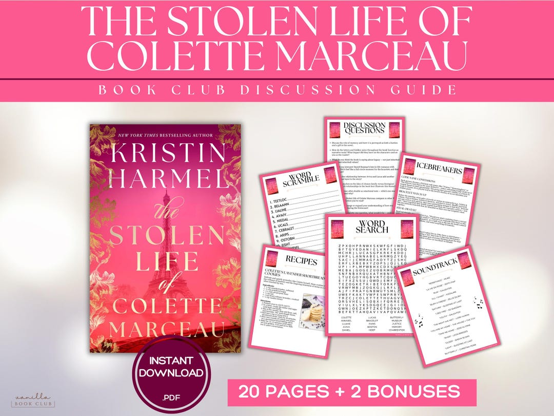The Stolen Life of Colette Marceau Book Club Guide Book Club Games Book ...