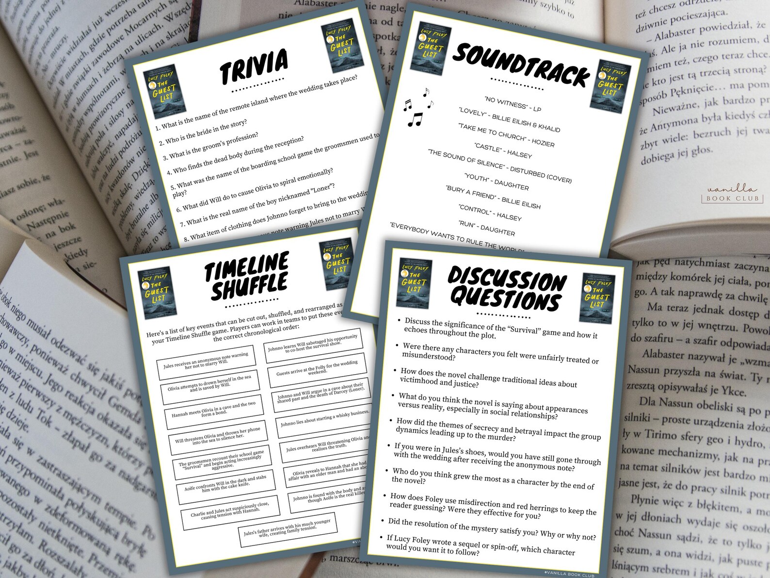 The Guest List Book Club Guide Book Club Games Book Discussion ...