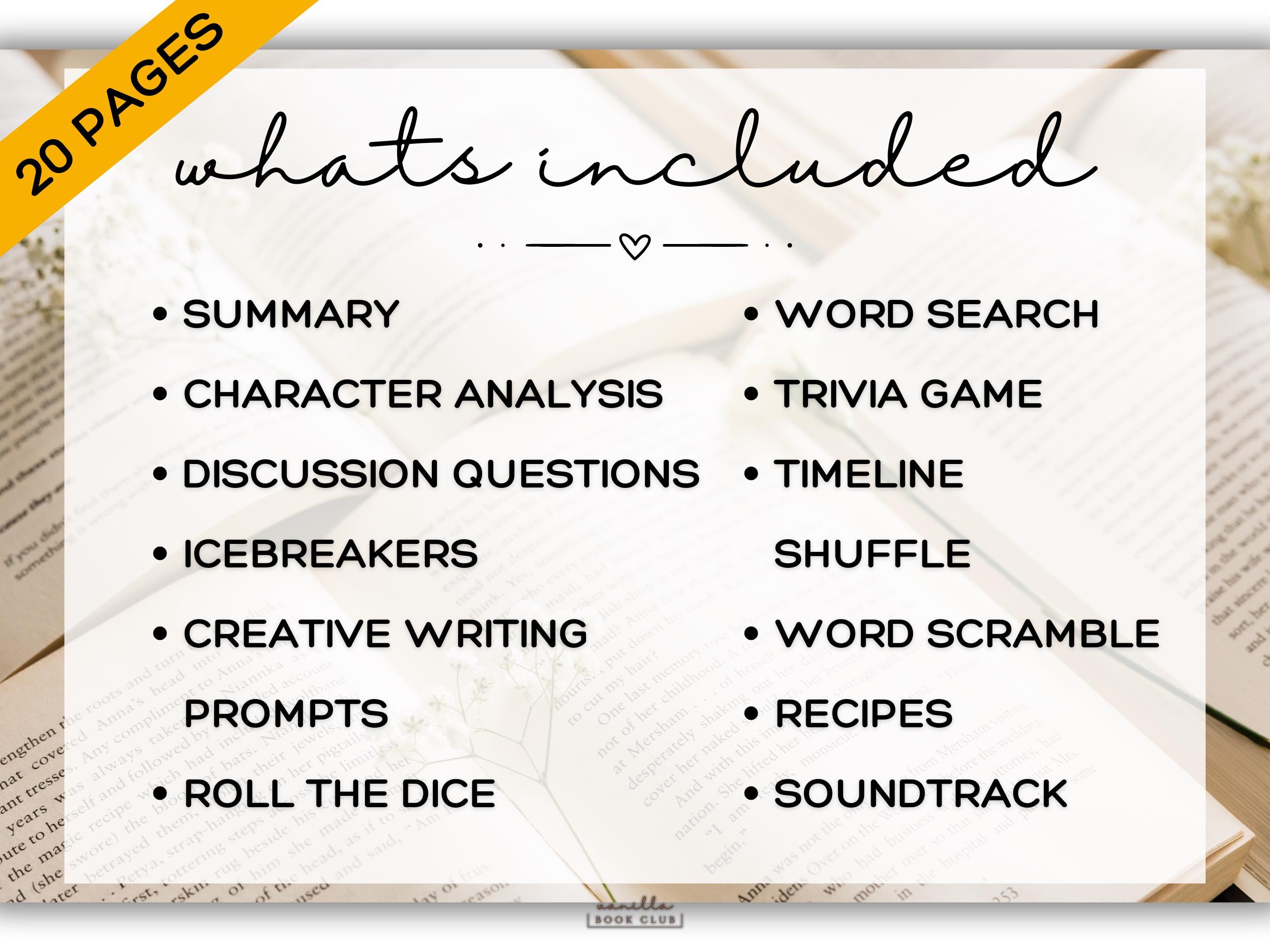 James Book Club Guide Book Club Games Book Discussion Questions ...