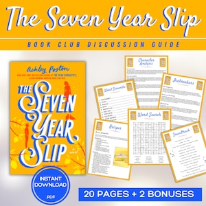 The Seven Year Slip Book Club Guide Book Club Games Book Discussion ...