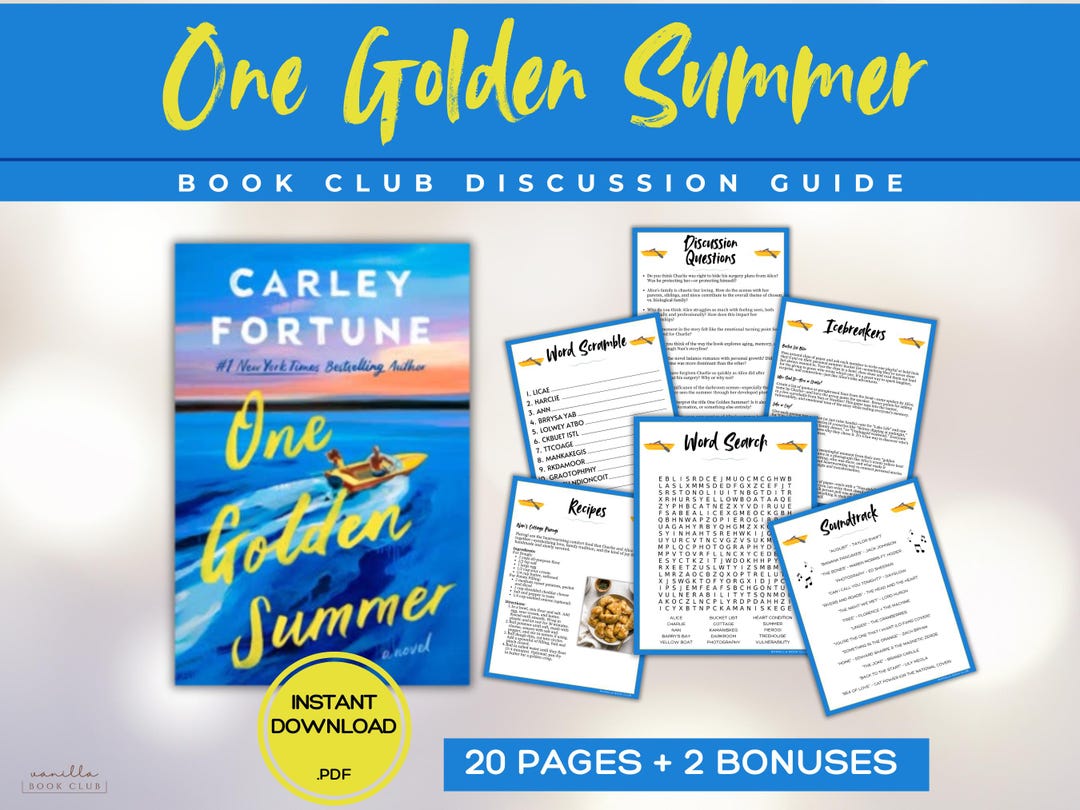 One Golden Summer Book Club Guide Book Club Games Book Discussion ...