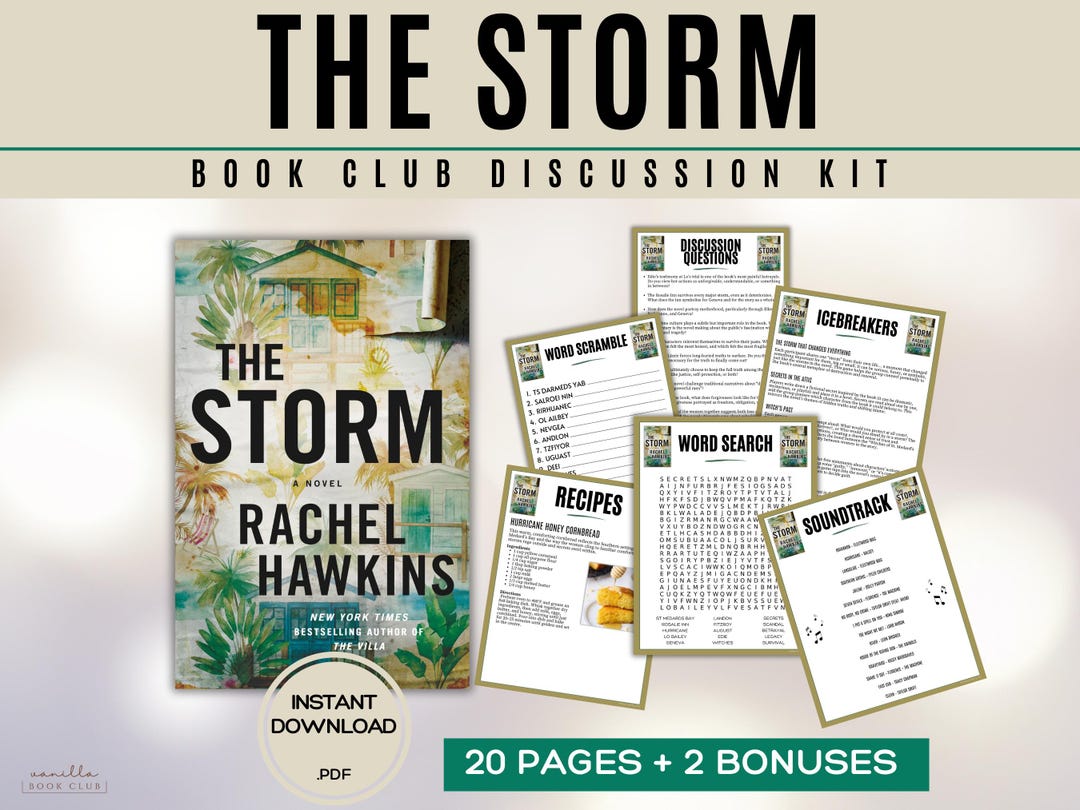 The Storm Book Club Guide Book Club Games Book Discussion Questions ...