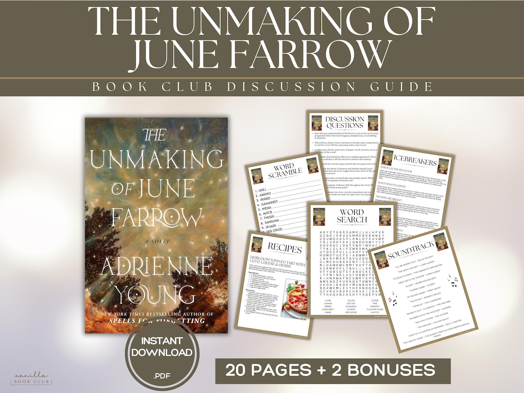 The Unmaking of June Farrow Book Club Guide Book Club Games Discussion ...
