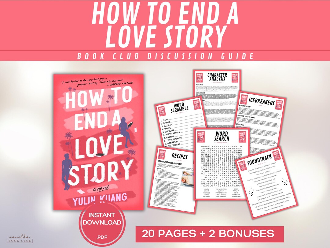 How to End a Love Story Book Club Guide Book Club Games Book Discussion ...