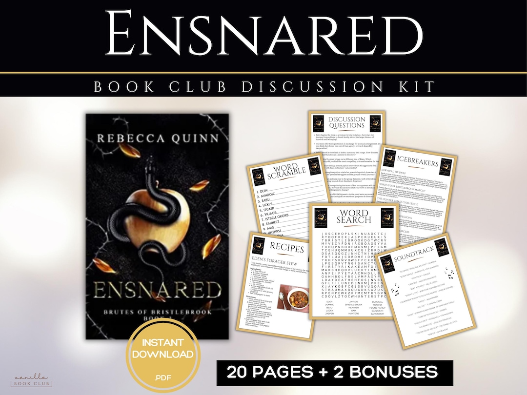 Ensnared Book Club Guide Book Club Games Book Discussion Questions ...