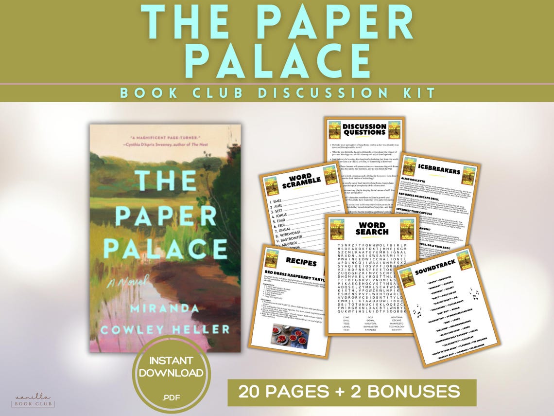 The Paper Palace Book Club Guide Book Club Games Book Discussion ...