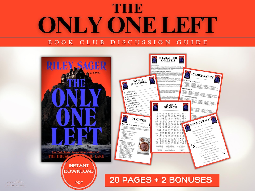 The Only One Left Book Club Guide Book Club Games Book Discussion ...