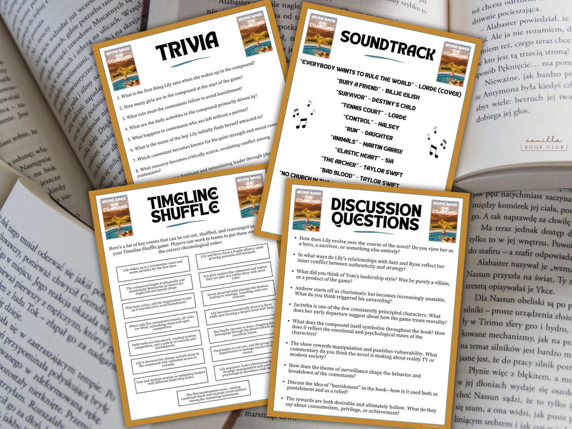The Compound Book Club Guide Book Club Games Book Club Kit Discussion ...