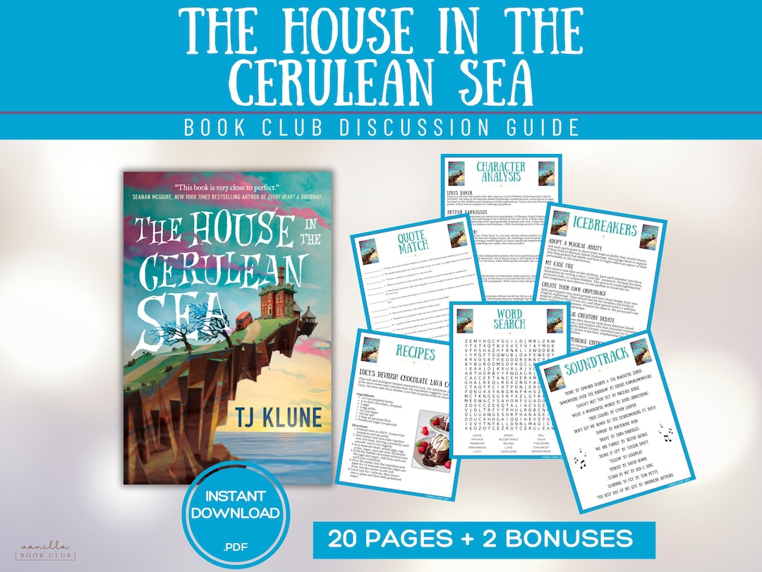 The House in the Cerulean Sea Book Club Guide Book Club Games Book ...