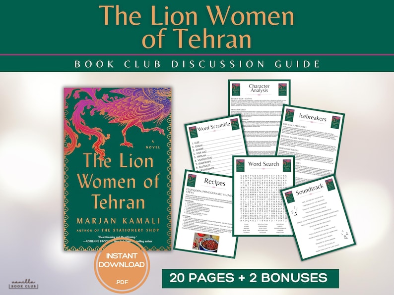 The Lion Women of Tehran Book Club Guide Book Club Games Book ...