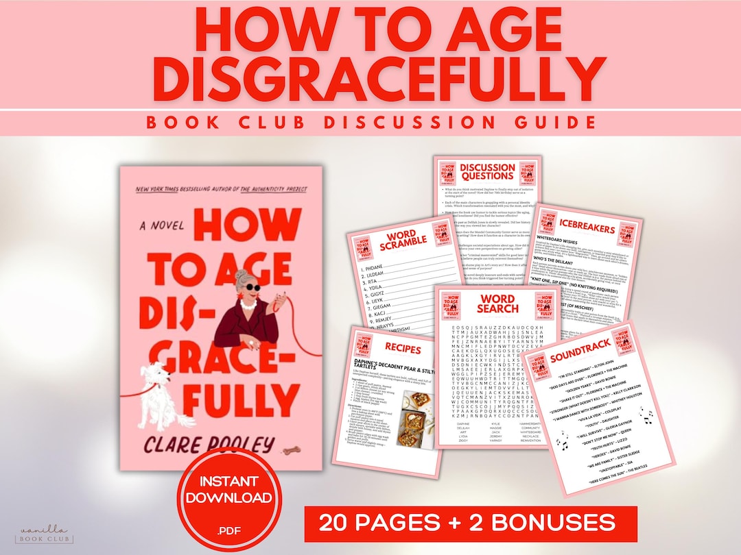 How to Age Disgracefully Book Club Guide Book Club Games Book ...
