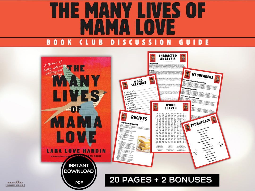 The Many Lives of Mama Love Book Club Guide Book Club Games Book ...