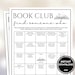 Book Club Games Find the Guest Bingo Book Club Bingo Find Someone Who ...
