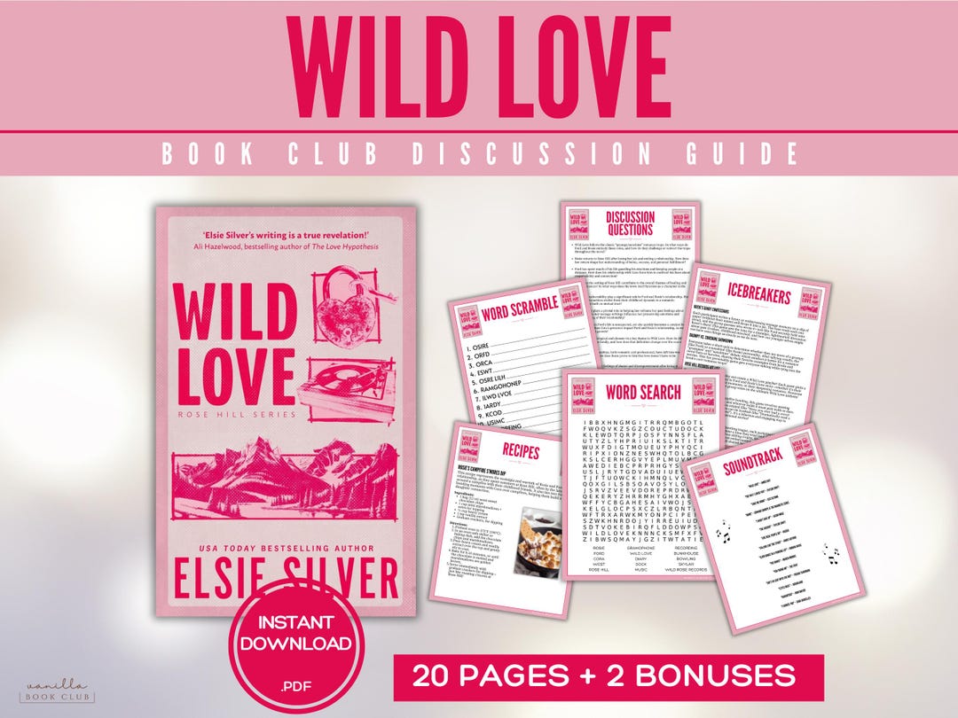 Wild Love Book Club Guide Book Club Games Book Discussion Questions ...