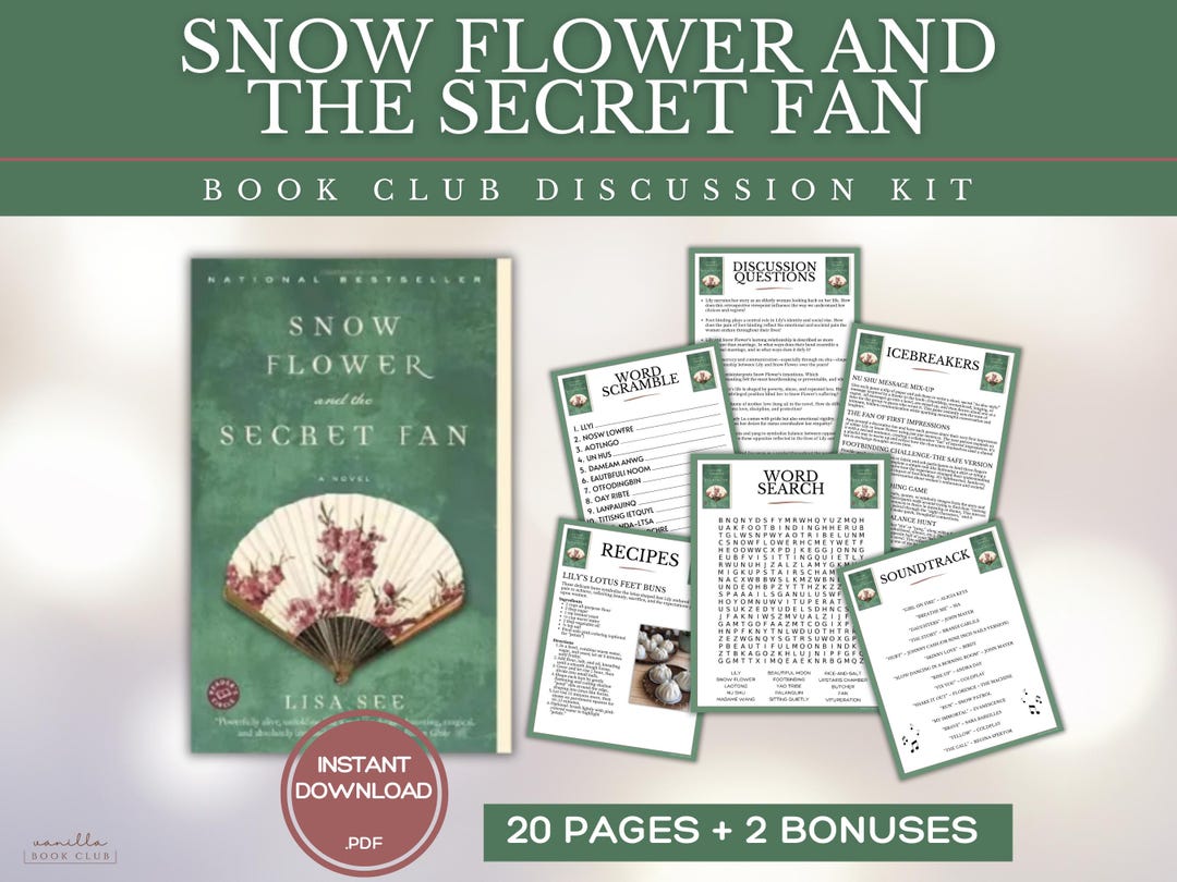 Snow Flower and the Secret Fan Book Club Guide Book Club Games Book ...
