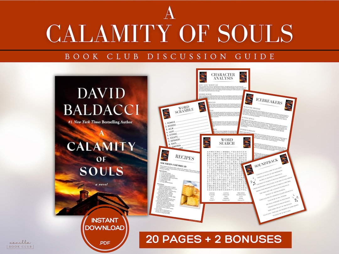 A Calamity of Souls Book Club Guide Book Club Games Book Discussion ...