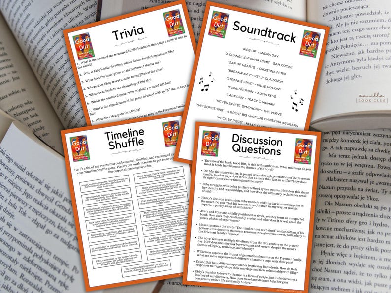 Good Dirt Book Club Guide Book Club Games Book Discussion Questions ...