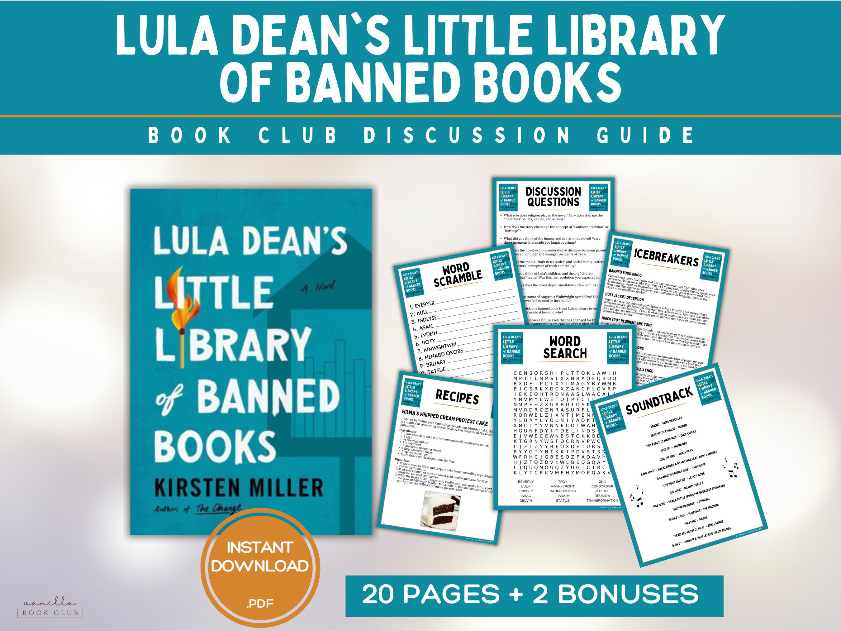Lula Dean's Little Library of Banned Books Book Club Guide Book Club ...