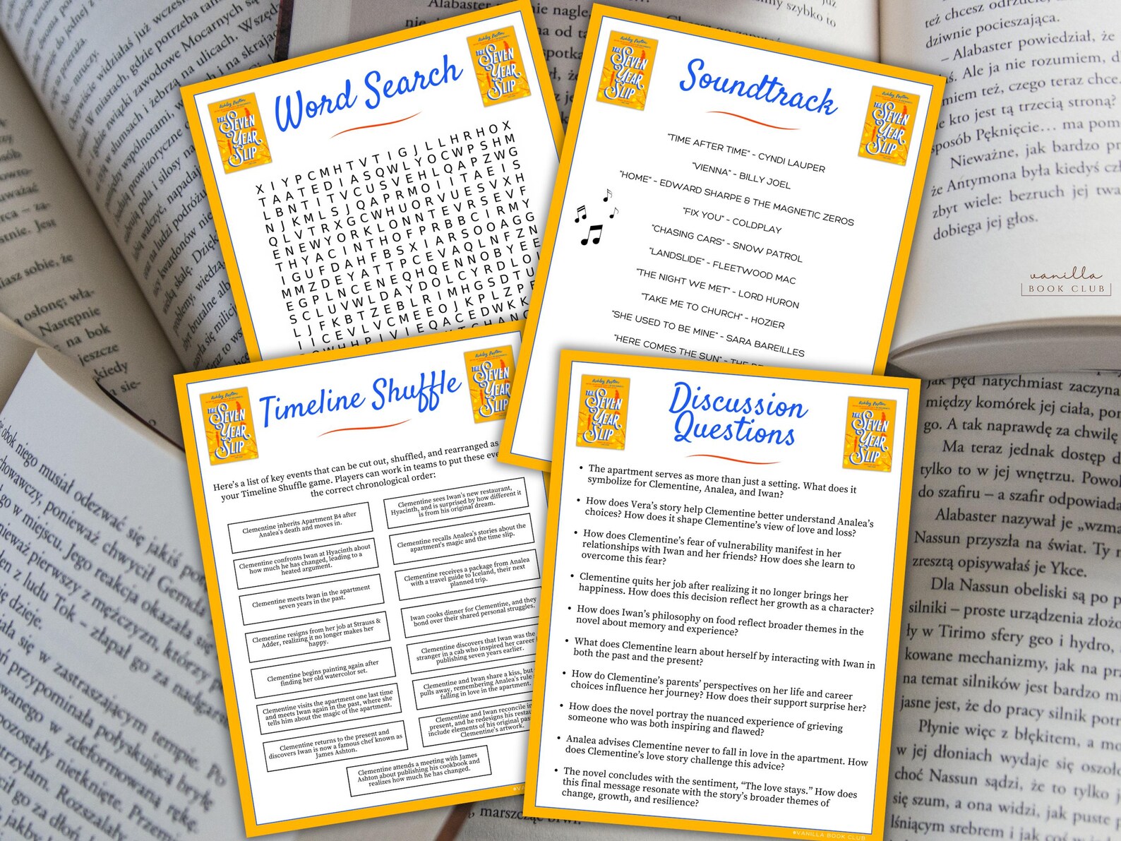 The Seven Year Slip Book Club Guide Book Club Games Book Discussion ...