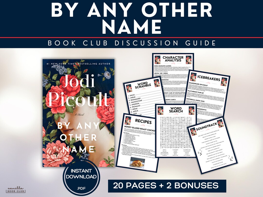 By Any Other Name Book Club Guide Book Club Games Book Discussion ...