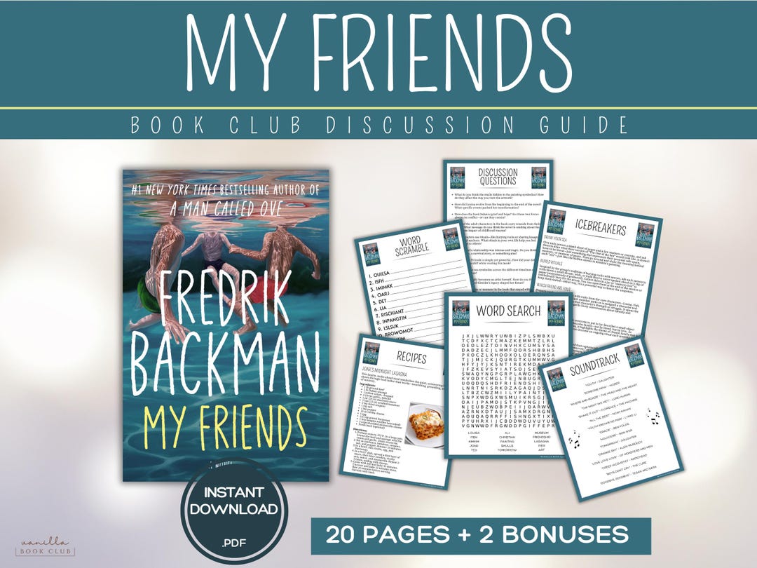 My Friends Book Club Guide Book Club Games Book Discussion Questions ...