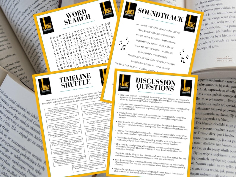 James Book Club Guide Book Club Games Book Discussion Questions ...