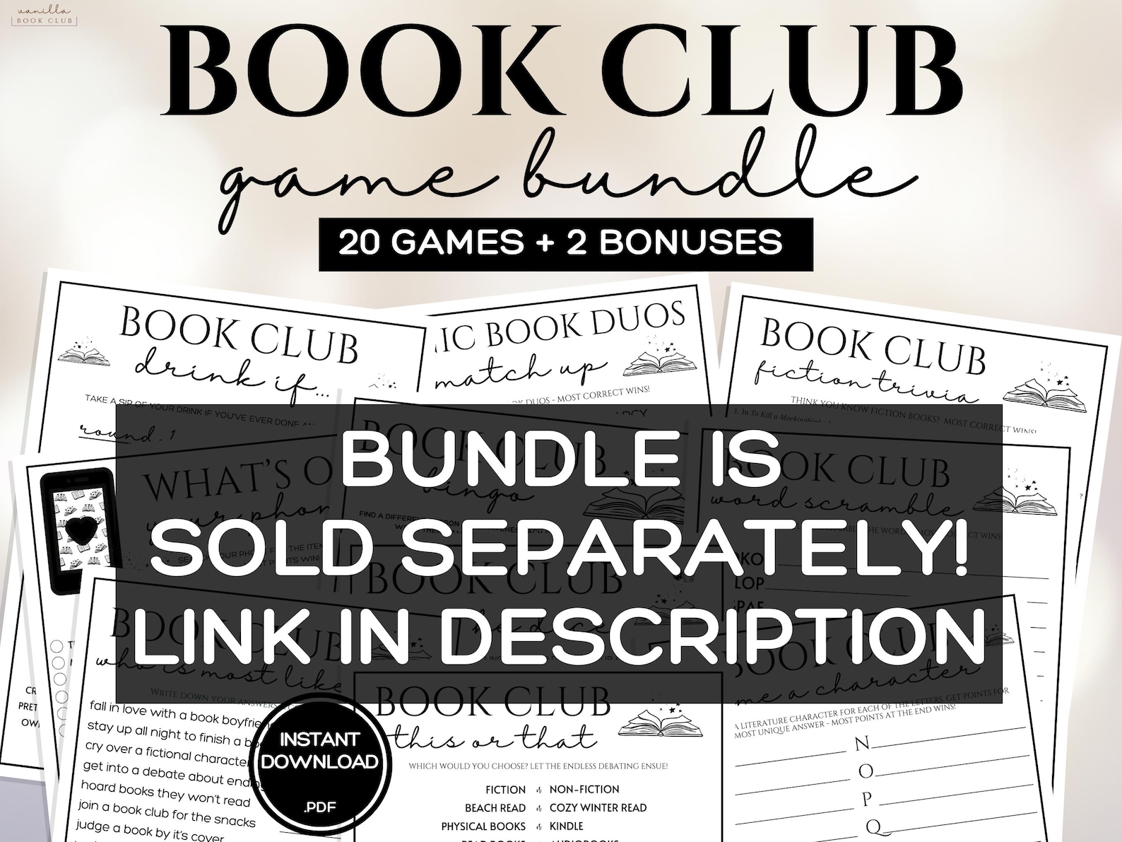 Hidden Pictures Book Club Guide Book Club Games Book Discussion ...