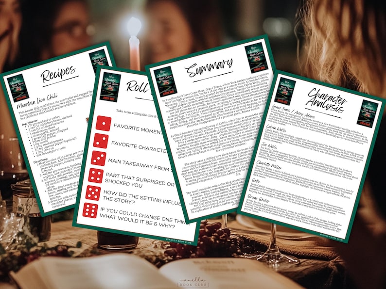 You Shouldn’t Have Come Here Book Club Guide Book Club Games Book ...