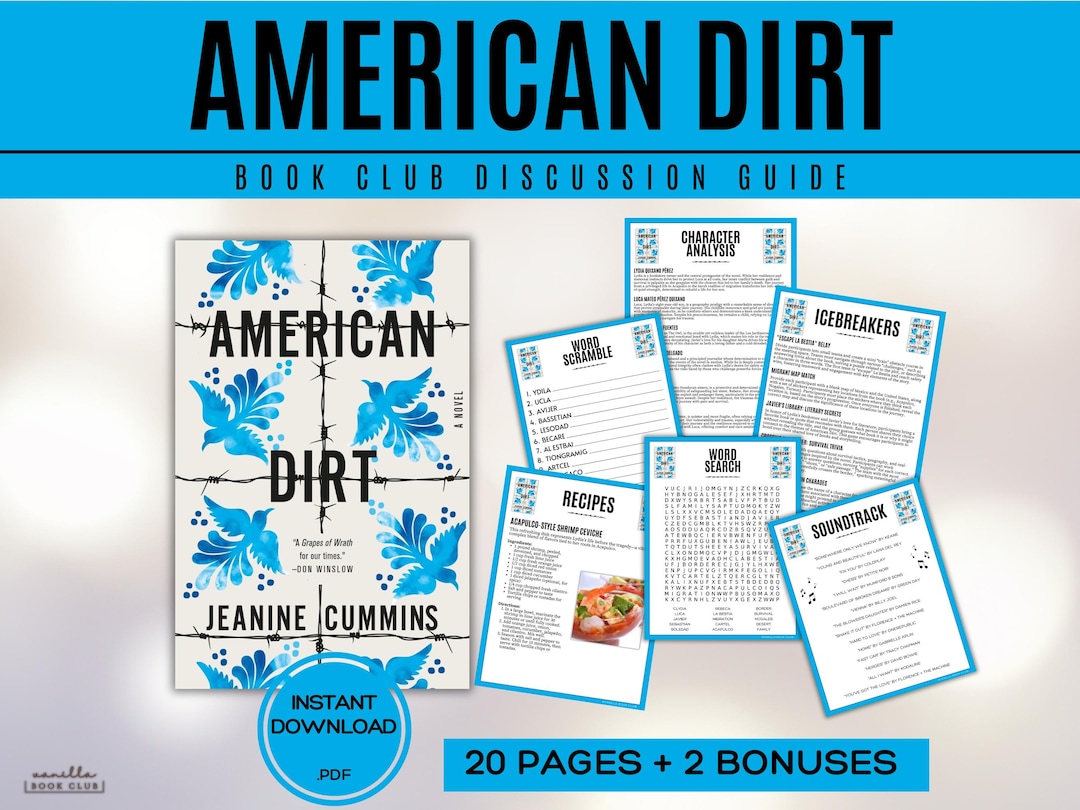 American Dirt Book Club Guide Book Club Games Book Discussion Questions ...