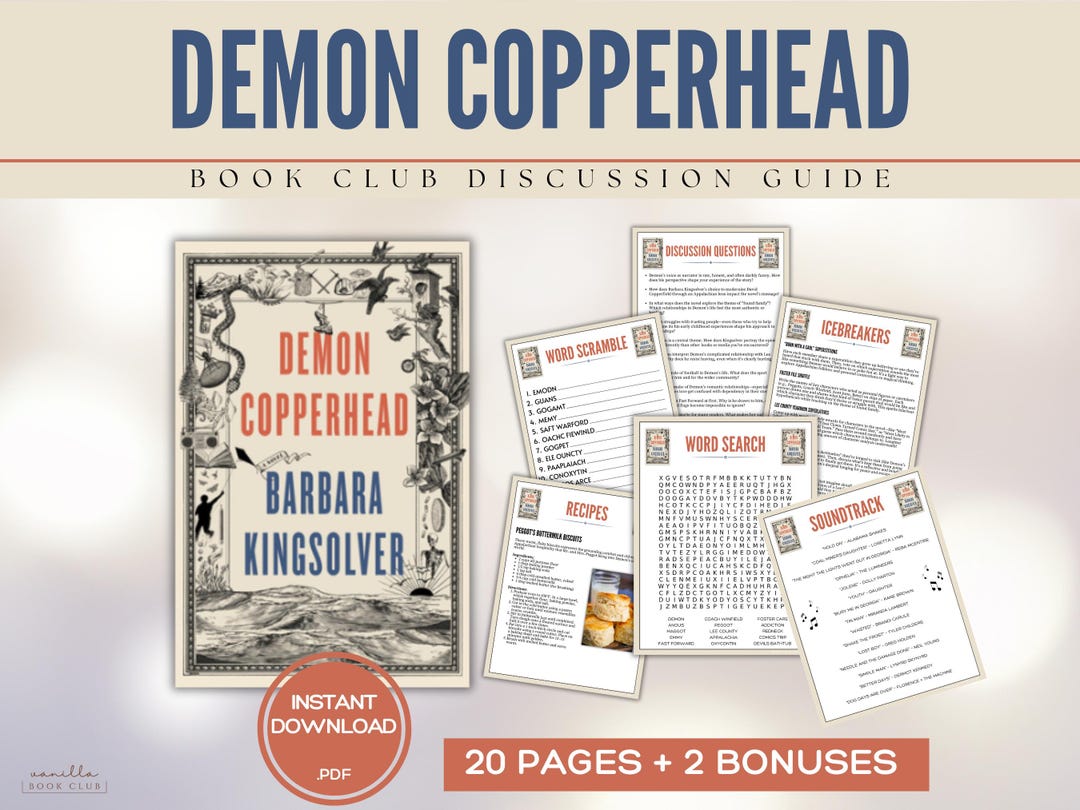 Demon Copperhead Book Club Guide Book Club Games Book Discussion ...