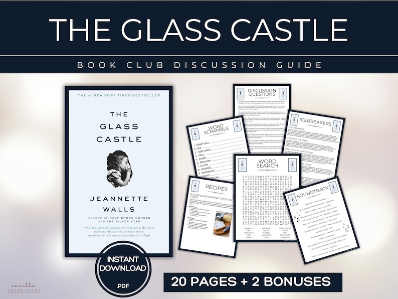 The Glass Castle Book Club Guide Book Club Games Book Discussion ...
