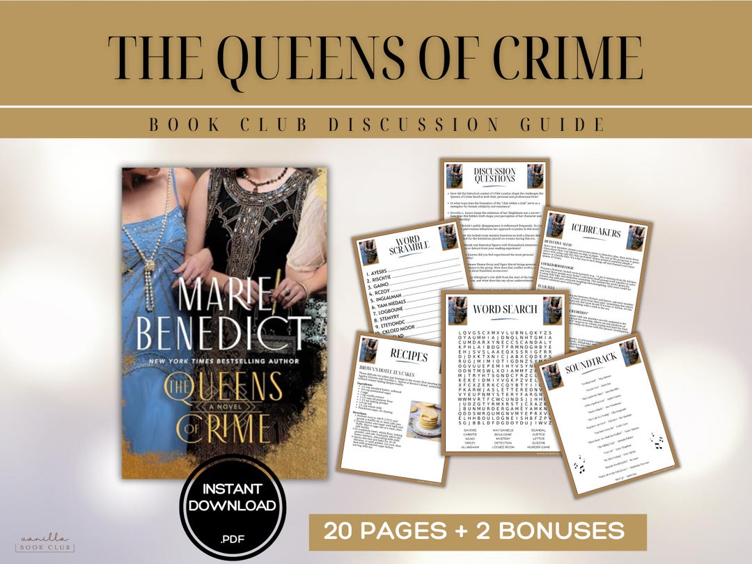 The Queens of Crime Book Club Guide Book Club Games Book Discussion ...