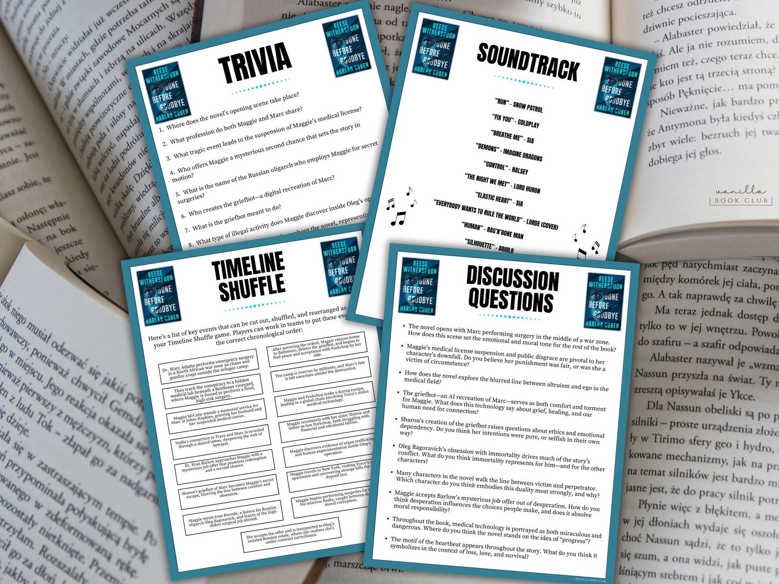 Gone Before Goodbye Book Club Guide Book Club Games Book Discussion ...