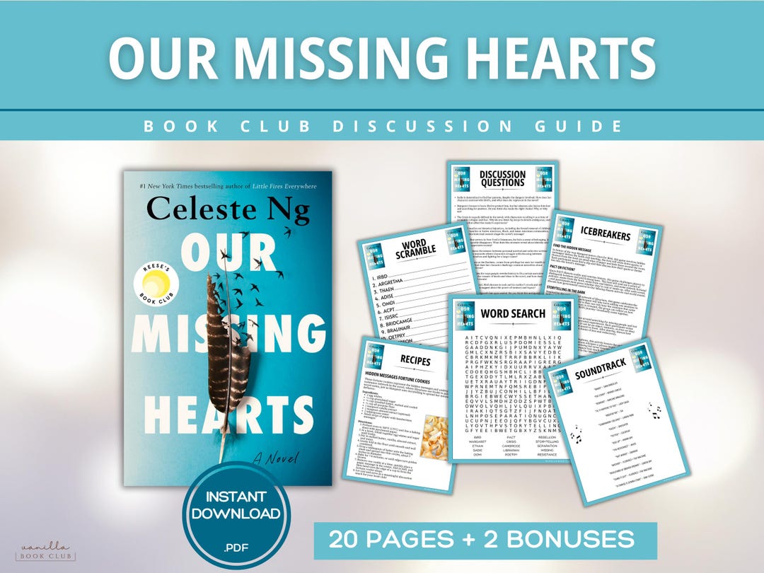 Our Missing Hearts Book Club Guide Book Club Games Book Discussion ...