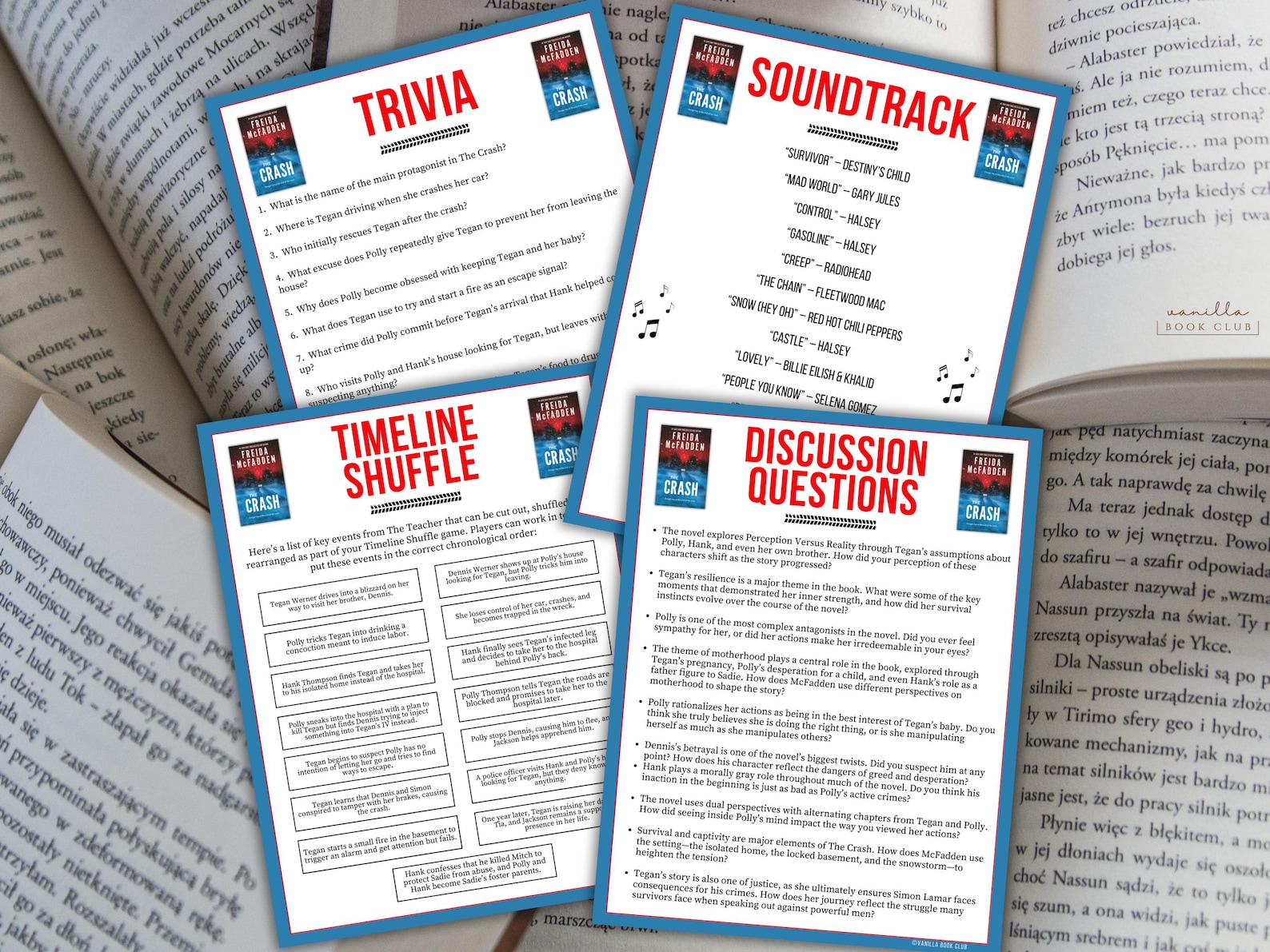 The Crash Book Club Guide Book Club Games Book Discussion Questions ...