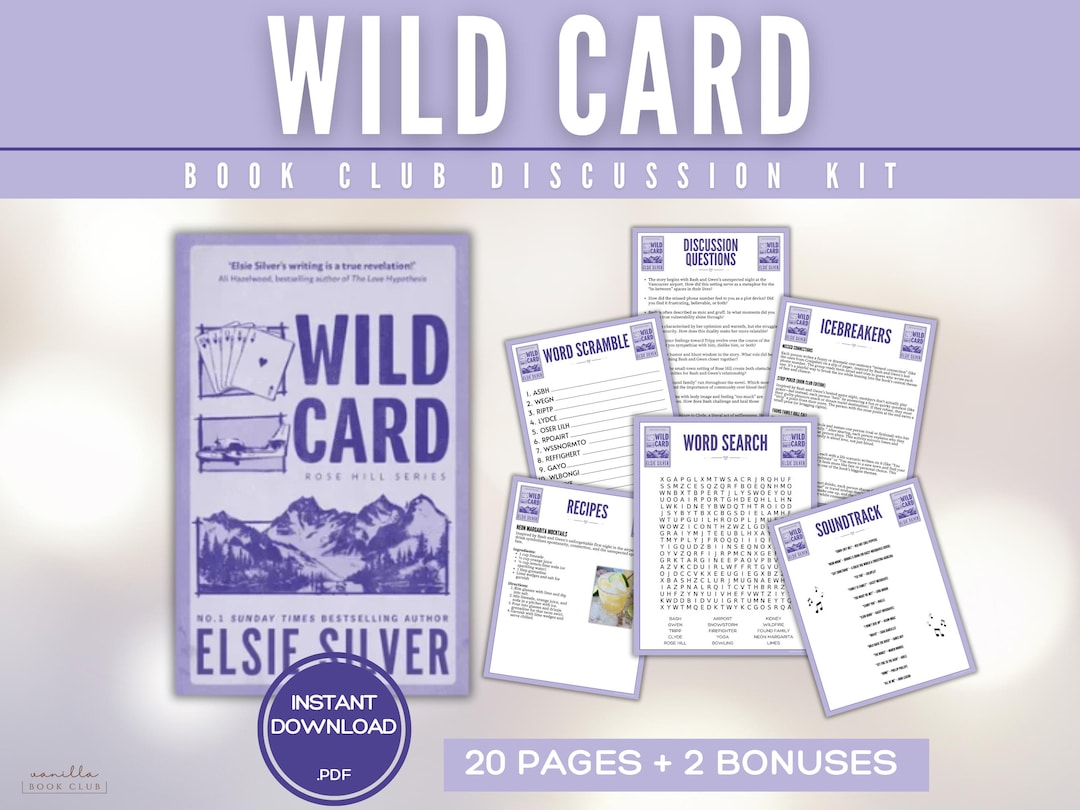Wild Card Book Club Guide Book Club Games Book Discussion Questions ...