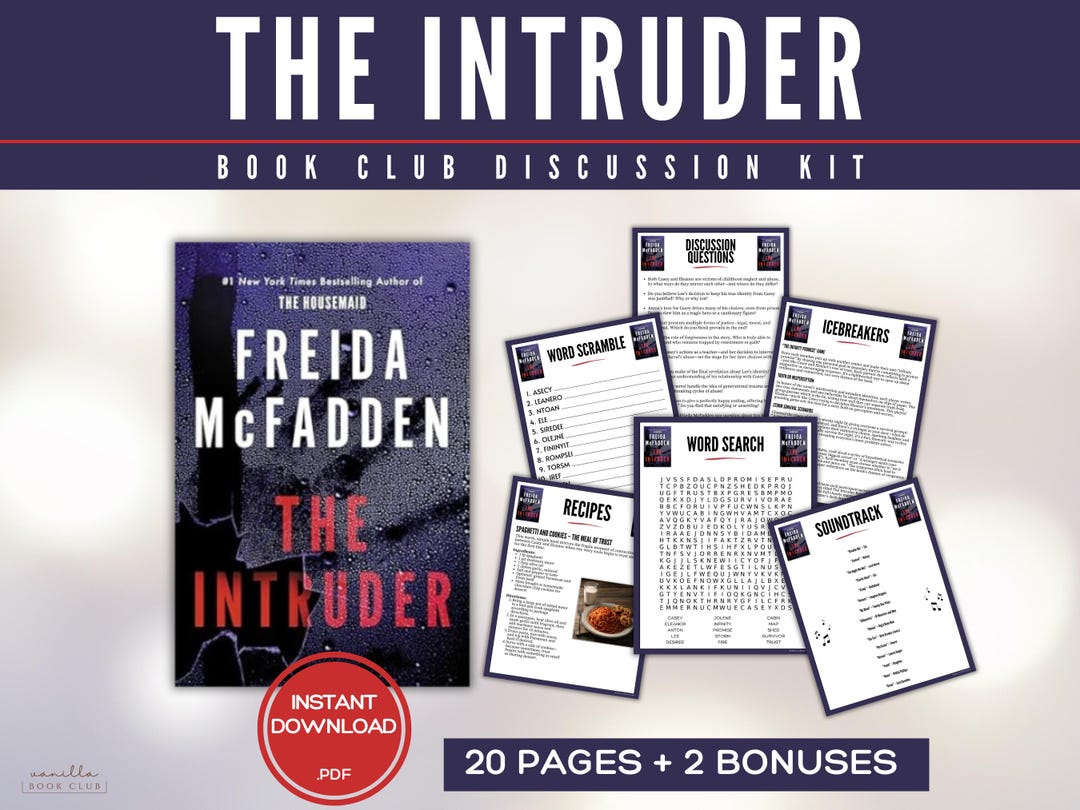 The Intruder Book Club Guide Book Club Games Book Discussion Questions ...