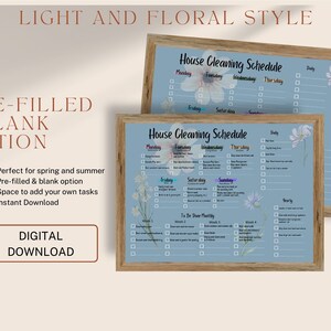 Printable Cleaning Schedule – Weekly, Daily & Monthly Checklist ...