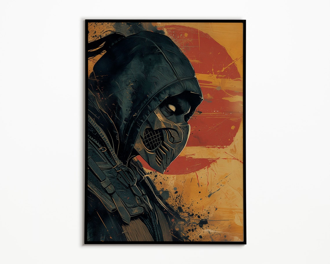 Scorpion Mortal Kombat Epic Digital Print Instant Download Gaming Art ...