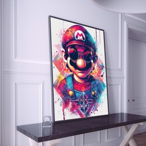 Mario Digital Print | Super Mario Artwork | Instant Download | Gaming ...