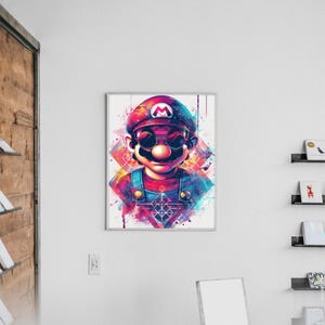 Mario Digital Print | Super Mario Artwork | Instant Download | Gaming ...