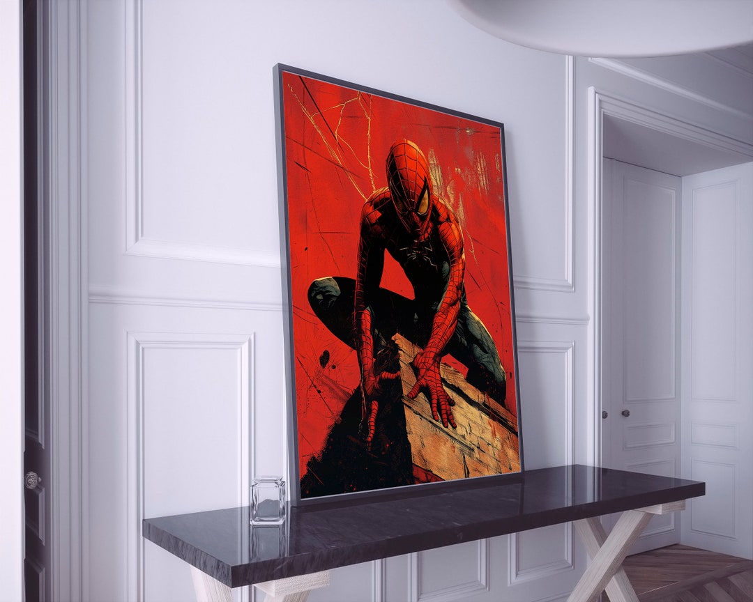 Spider-man Digital Print Marvel Wall Art Instant Download Superhero 