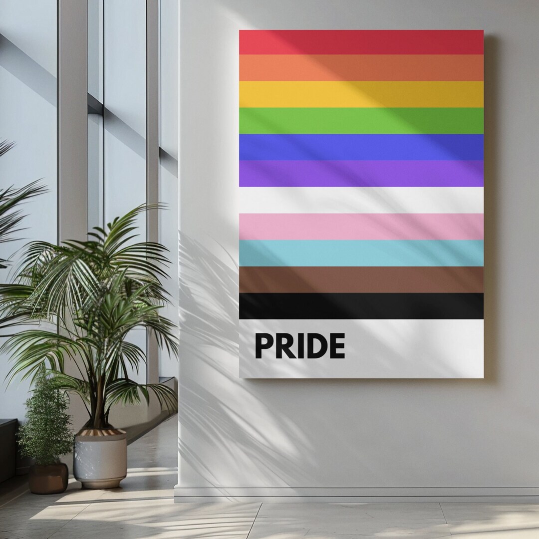 Pride Colors Pride Month Printable Artwork LGBTQIA Artwork Pride Ally Art LGBTQ Gift Gay Pride ...