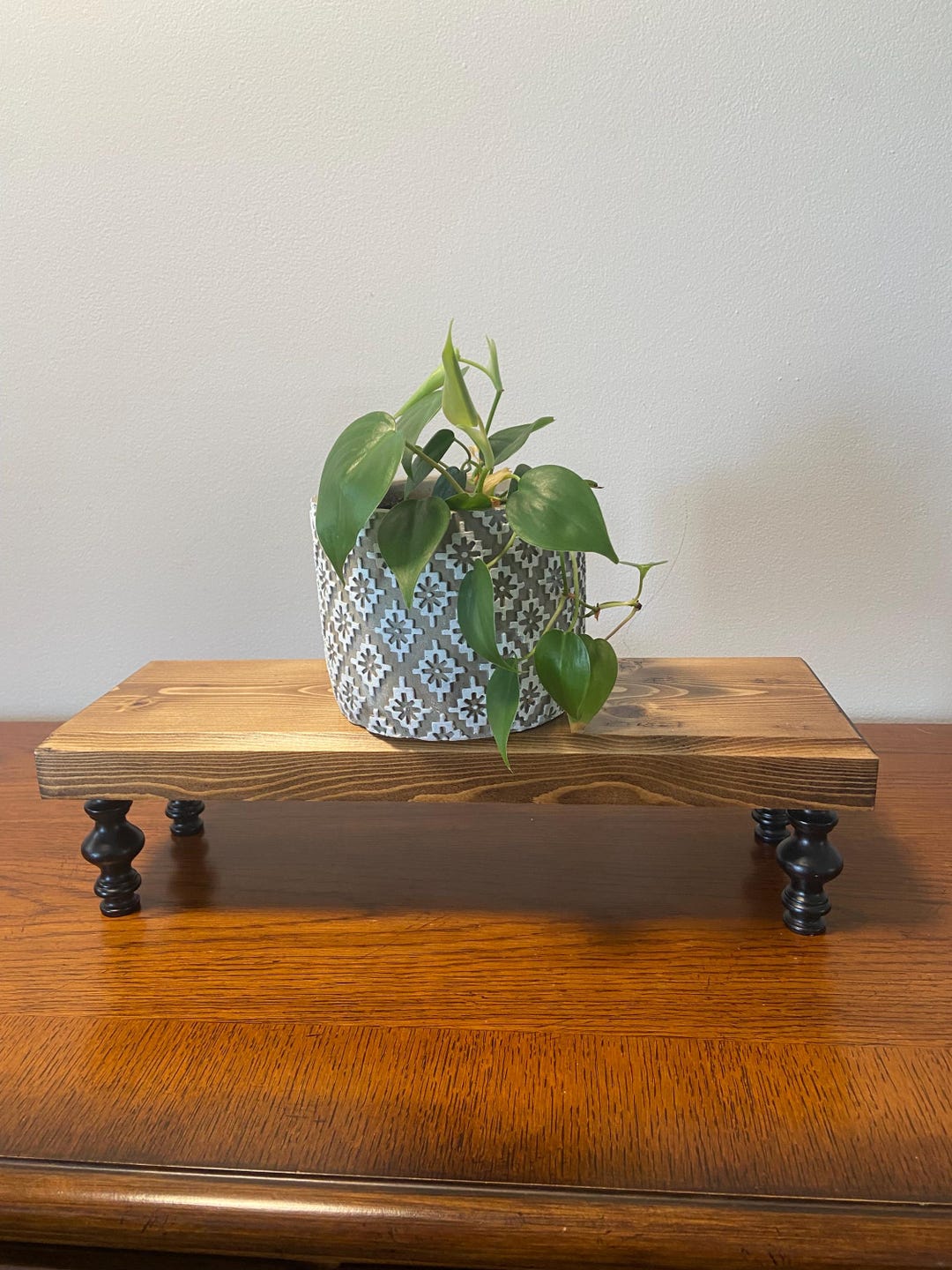 Solid Wood Colonial Pine Stained Table Riser. - Etsy