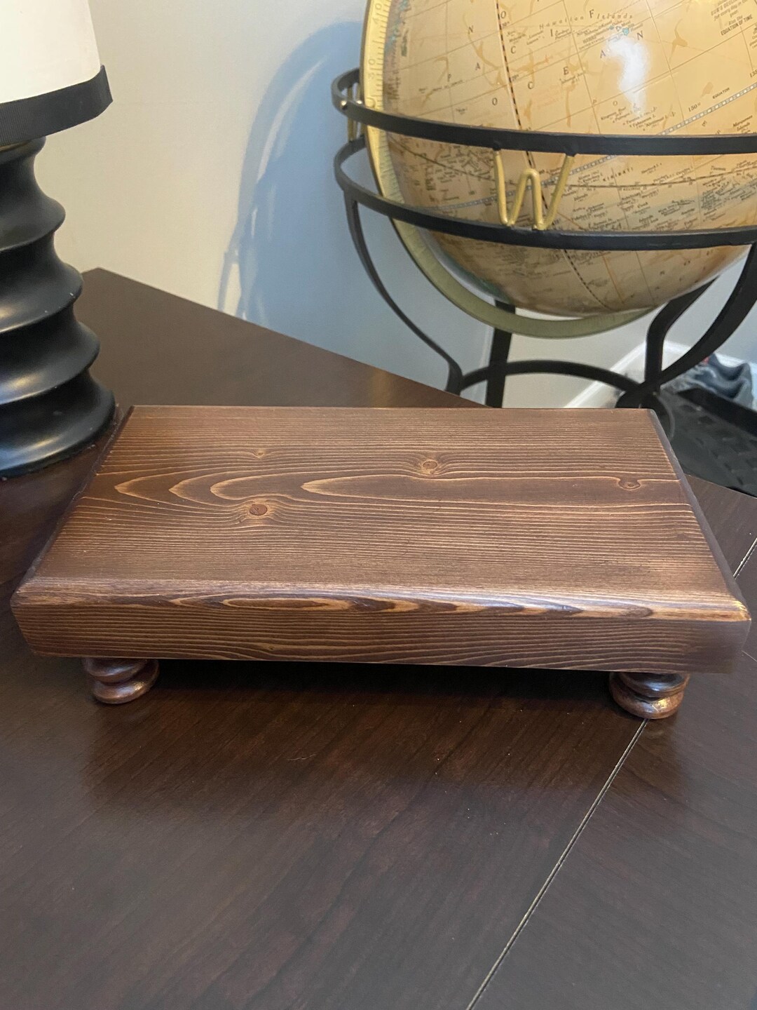 Solid Wood Dark Stained Table Riser. - Etsy