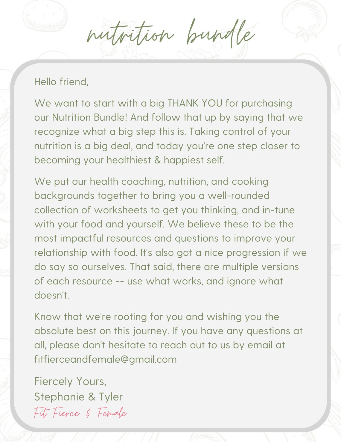 Nutrition Bundle | Guide and Workbook to Better Nutrition | by Fit ...