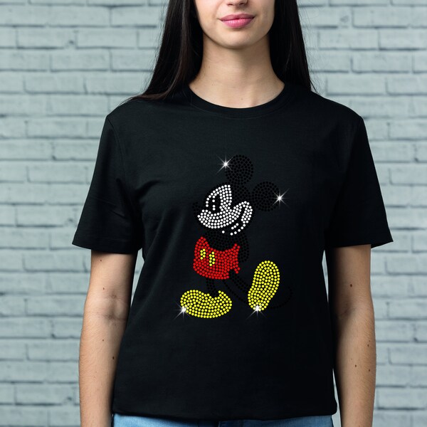 Rhinestone Mickey - Etsy
